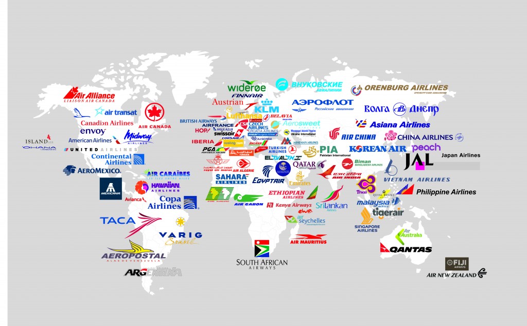Le monde selon les logos des compagnies aériennes - LOGONEWS